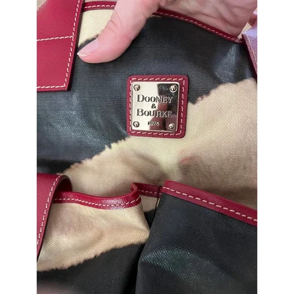 Dooney & Bourke | Bags | Dooney And Burke Zebra Large Canvas Handbag ...